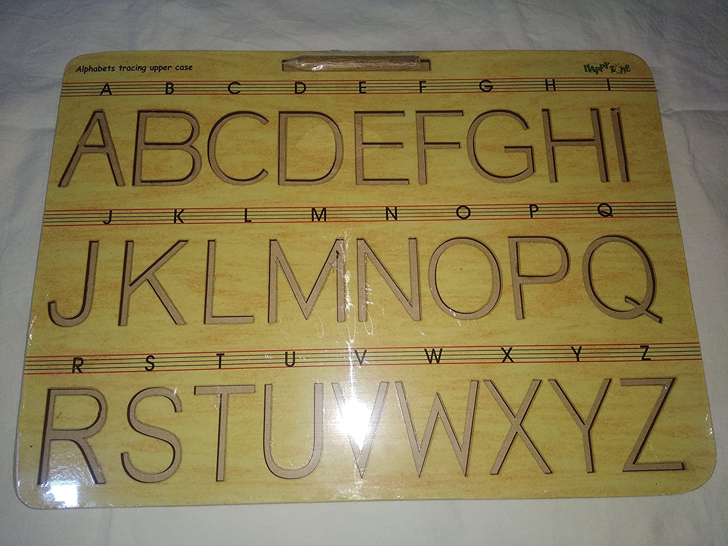 Wooden Double Sided Tracing Board - UpperCase and Lower Case - Brain ...