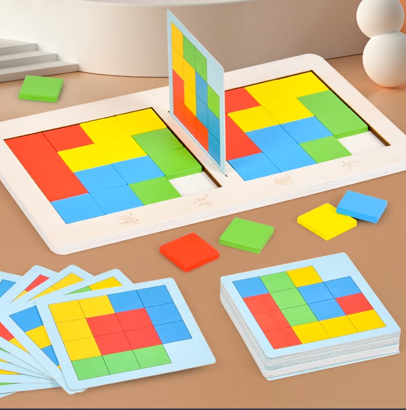 Wooden Rubik's Cube Battle Game - Brain Box Games