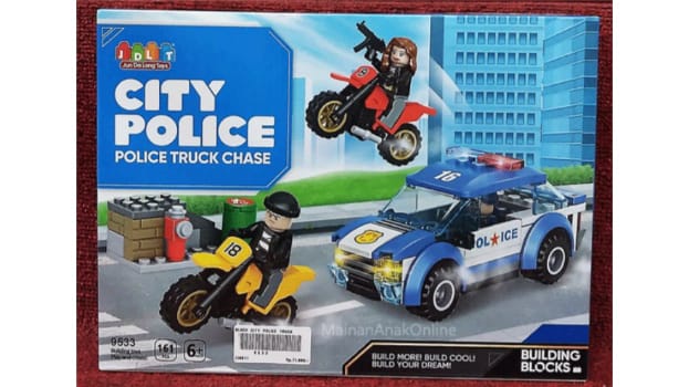 JDLT - Bricks City Police Truck Chase (161 Pcs) - Brain Box Games